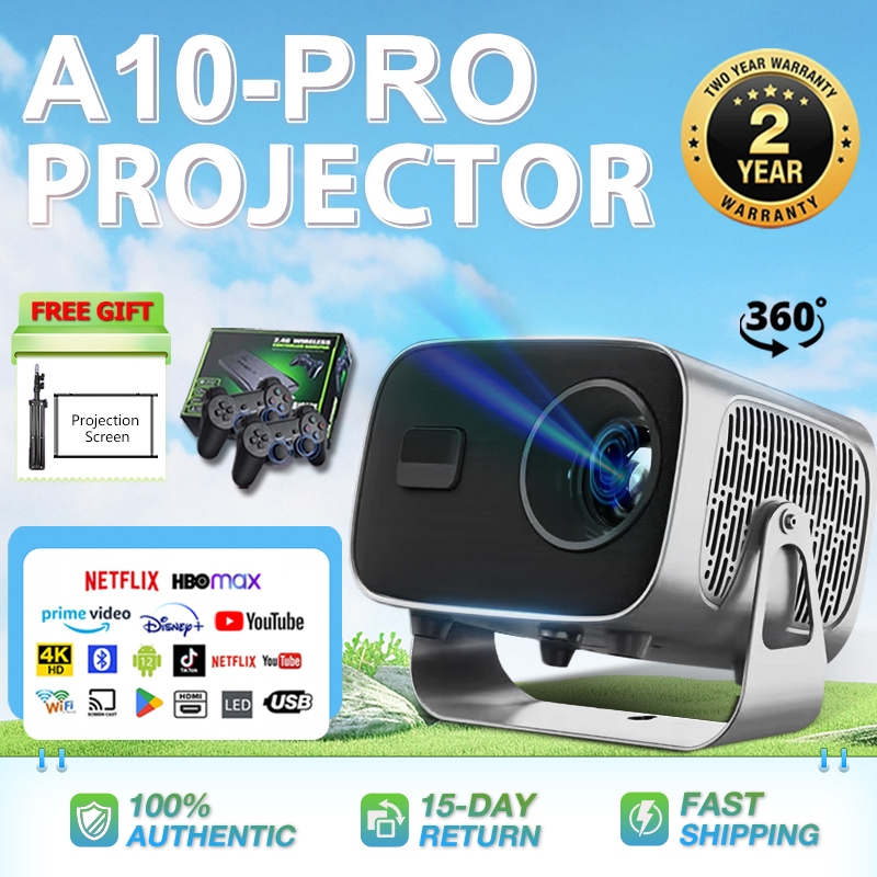 A10 Projector 4K Full HD Portable Projector Mini Projector for phone ...