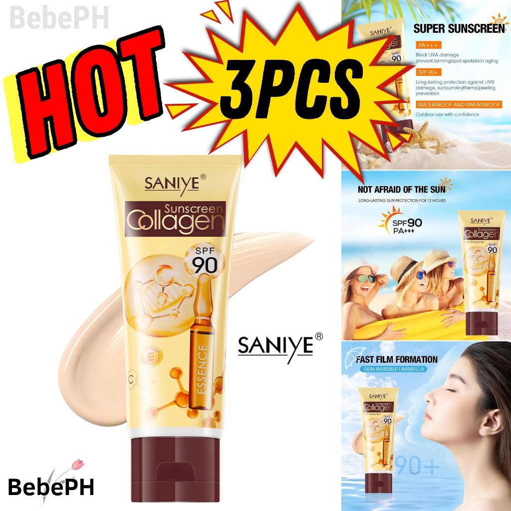 bebe.ph SANIYE Collagen Sunscreen SPF 90 Whitening Sun Protection Face Sunscreen Matte ...