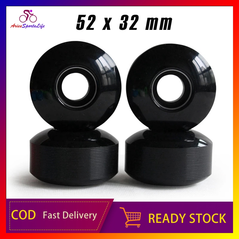 4Pcs Skateboard Wheels 52x32mm 95A High Hardness Action Wheels PU ...