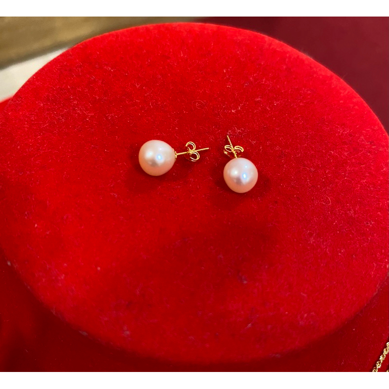 18k Gold real pearl earrings GOLD PAKAW (first pic only) | Shopee ...