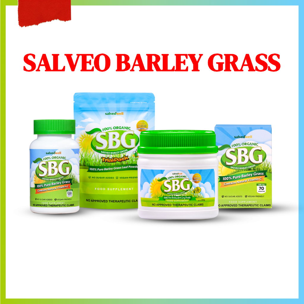 SBG, Salveo Barley Grass juice powder, Organic and 100% Pure - Capsules ...