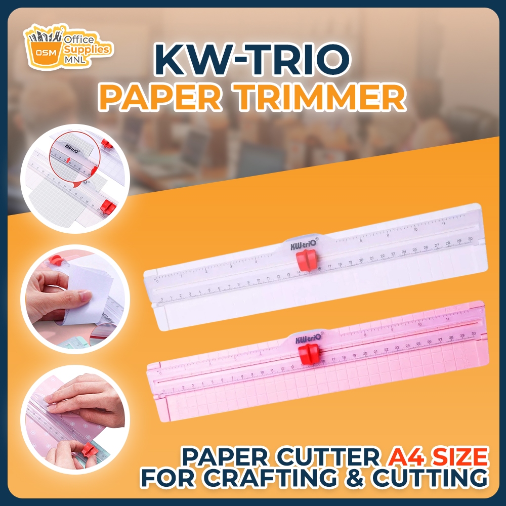KW Trio Paper Trimmer Portable Pastel Paper Cutter A4 Size for Crafting ...