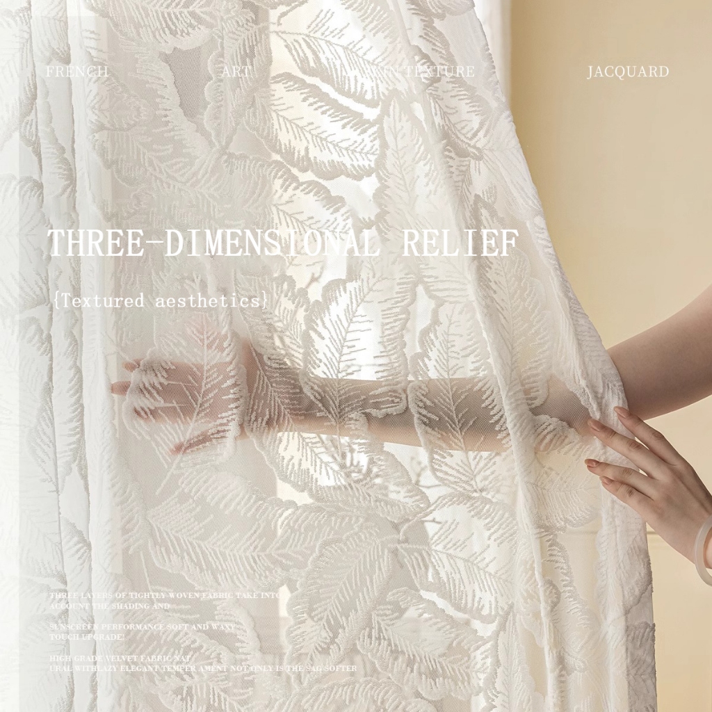 JDG Lace Embroidered Curtain for Living Room Coquette Aesthetic Elegant ...