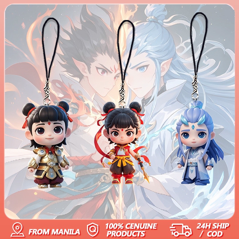 2025 Hot Movie Ne Zha 2 Nezha Aobing Cartoon Mobile Phone Chain Pendant ...