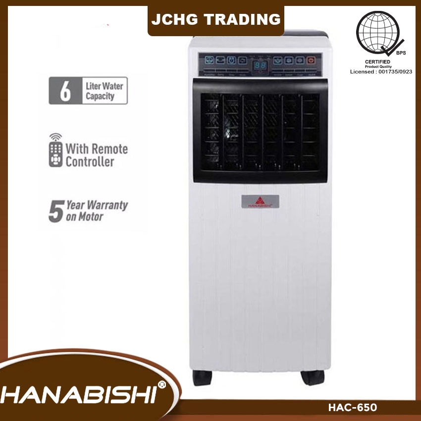JCHG I Hanabishi HAC-650 Air Cooler 6L Capacity Water Tank with Remote ...