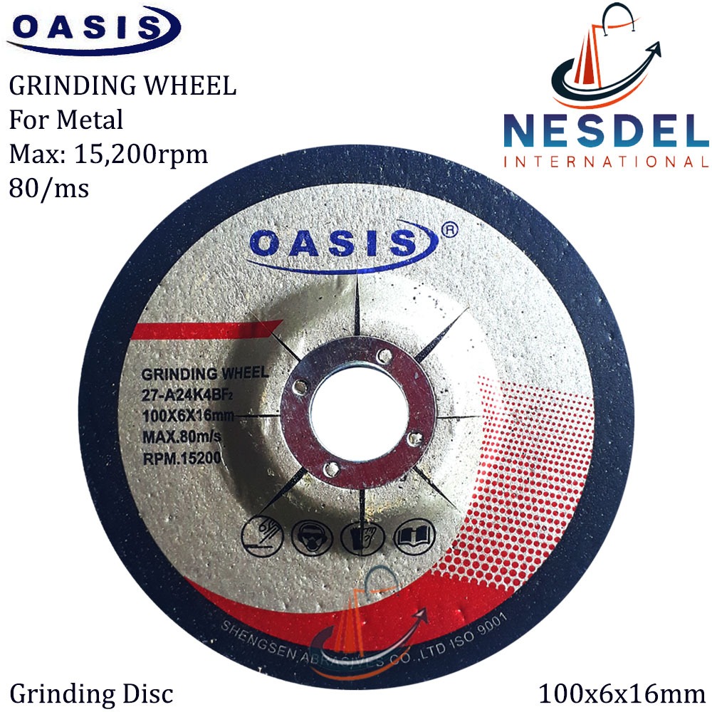 Oasis Grinding Disc Heavy Duty 4" For Metal (1pc) I Nesdel | Shopee ...