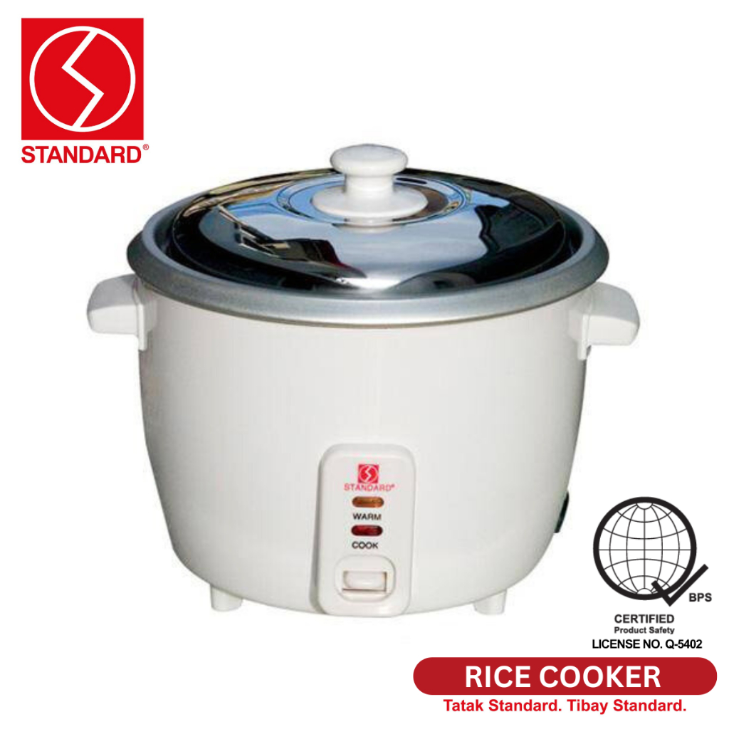 Standard Rice Cooker Heavy Duty w/ Metal Cover 1.5L 8 Cups Rice SRC 8 ...