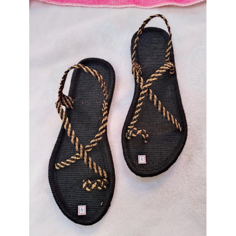 TINESH Stripe X-Finger Design Native Sandals | Shopee Philippines