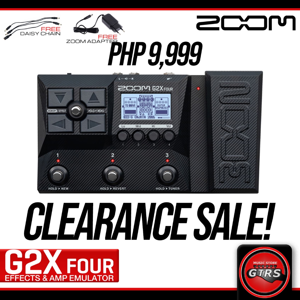 Zoom G2X Four Guitar Multi-Effects Processor with Built-In Expression ...