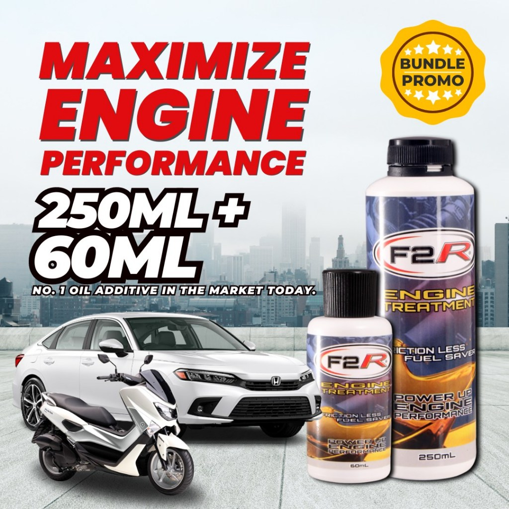 F2R Engine Treatment Bundle of 250ml and 60ml for Gas and Diesel Engine ...