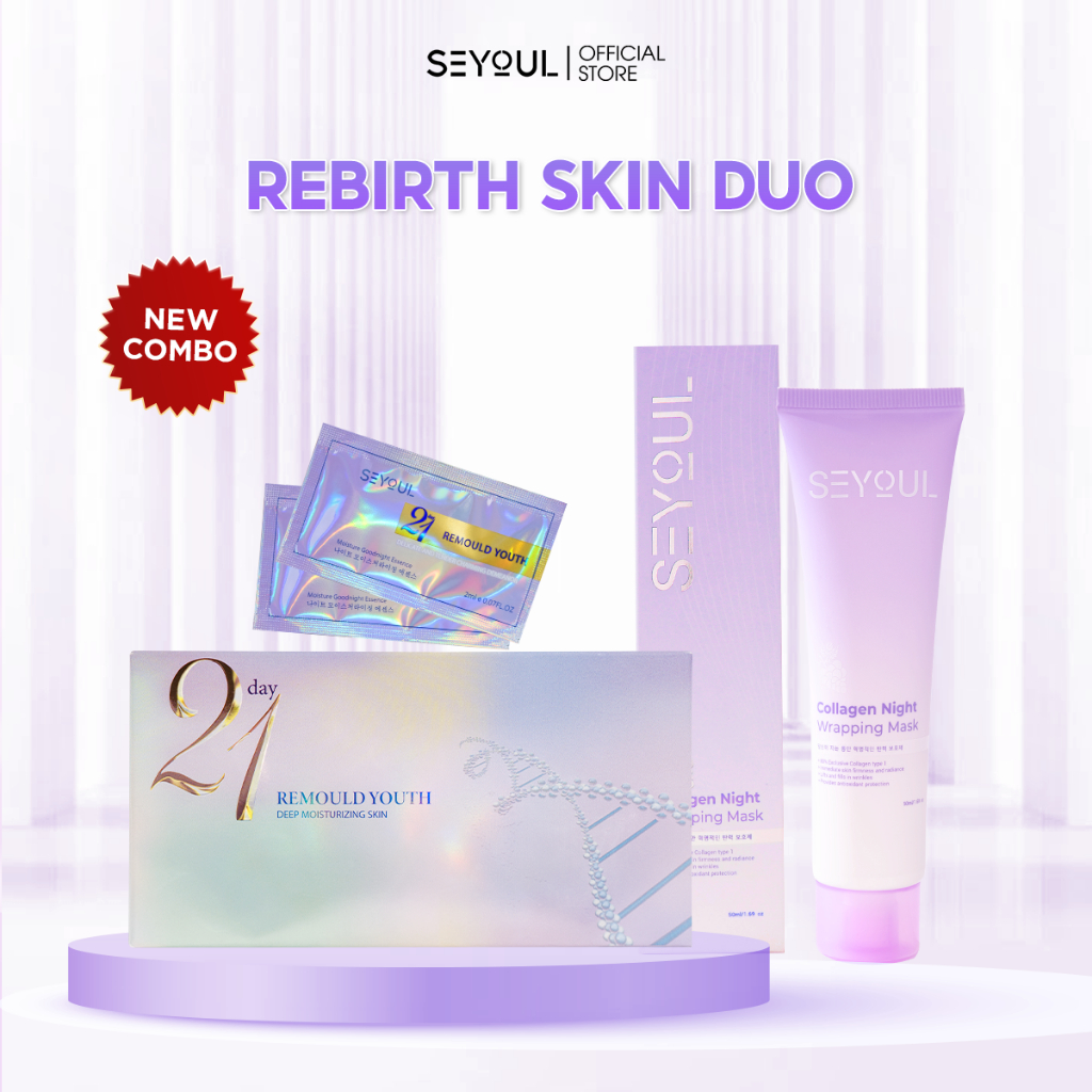 Rebirth Skin Duo: 21 Days Serum & Collagen Night Wrapping Mask ...