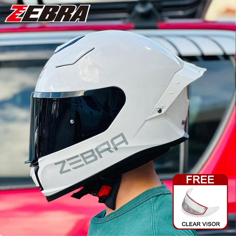Zebra FF655 NIFTY Smoke Visor Helmet Full Face For Motorcycle Women and ...