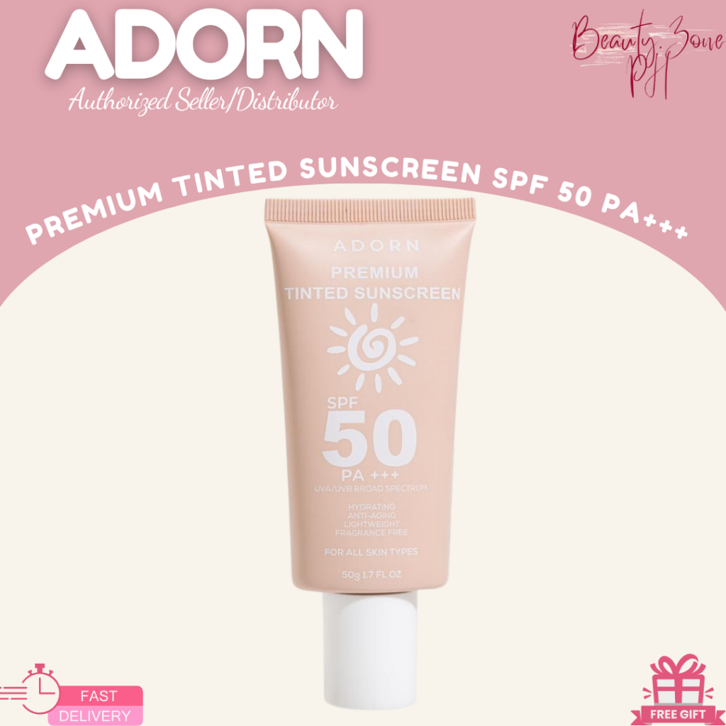 ADORN Premium Tinted Sunscreen SPF 50 | Hydrating & Brightening UV ...