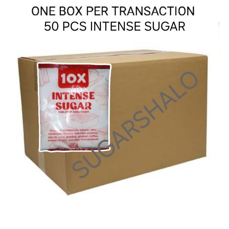 Half Box 50pcs Intense Sugar 10x Sweetener 200g | Shopee Philippines