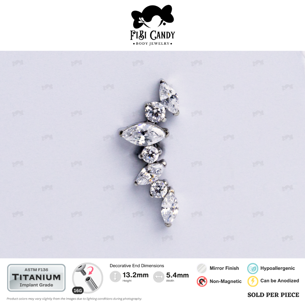 FiBiCandy ITL0272 Athena 16G ASTM F136 Implant Grade Titanium Piercing ...
