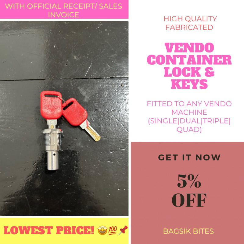 VENDO MACHINE PARTS: Container Lock & Keys with Duplicate | Shopee ...