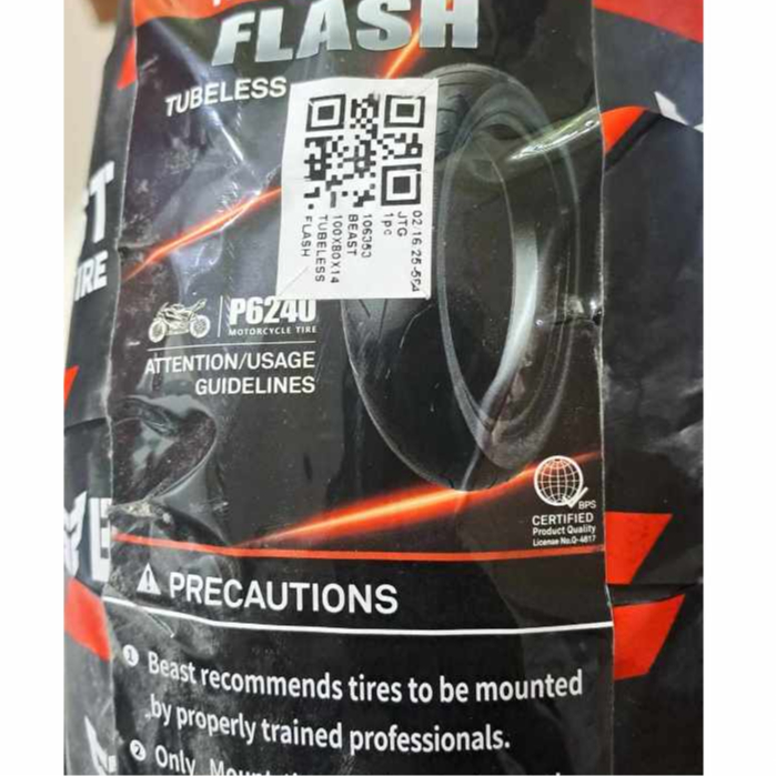 BEAST TIRE FLASH TUBELESS WITH PITO SEALANT | Shopee Philippines