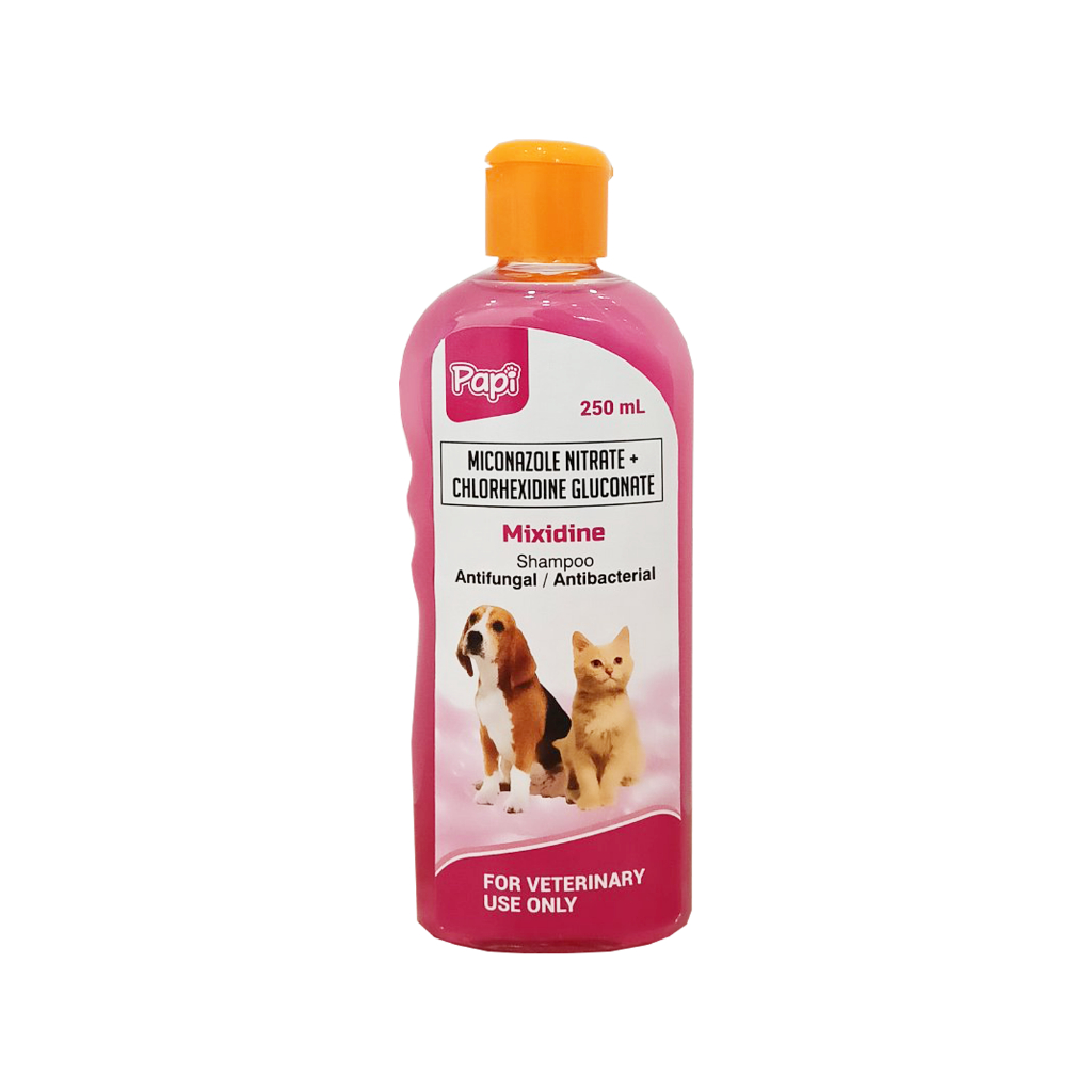 Papi Mixidine Antifungal & Antibacterial Shampoo 250ml for Dogs & Cats ...