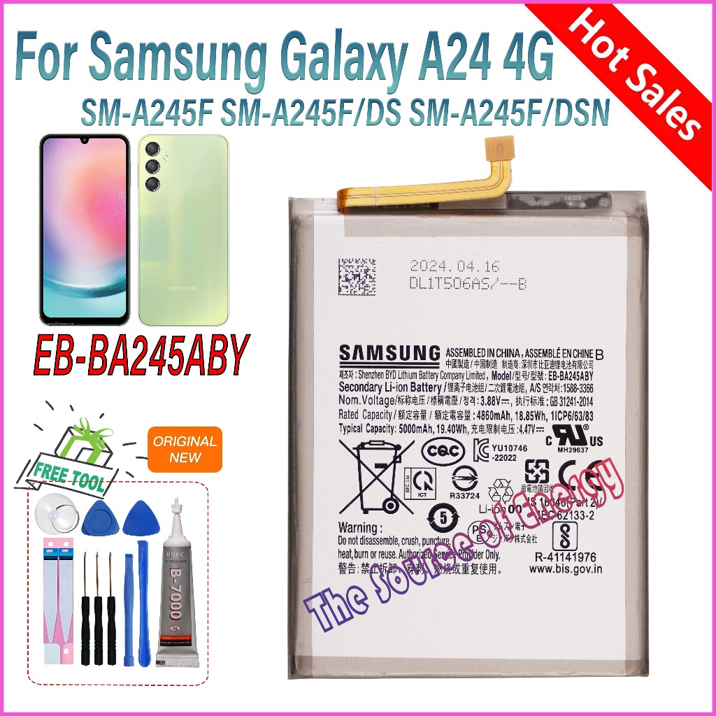 EB-BA245ABY 5000mAh Battery For Samsung Galaxy A24 4G SM-A245F SM-A245F/DS SM-A245F/DSN ...