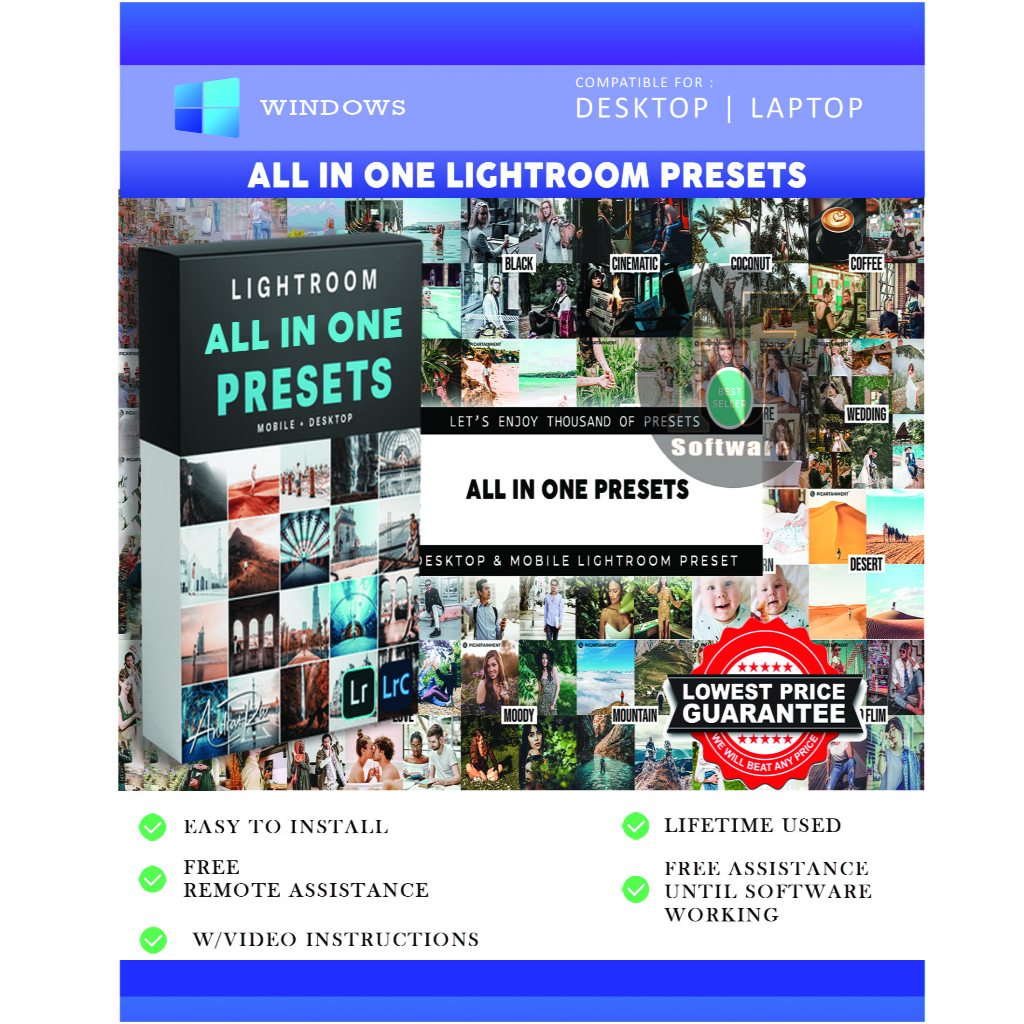 Lightroom Presets (All in One) for Windows and Android Lifetime Used ...