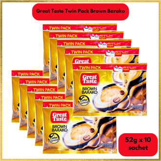Great Taste Brown Barako Twin Pack 52 g x 10 sachet | Shopee Philippines