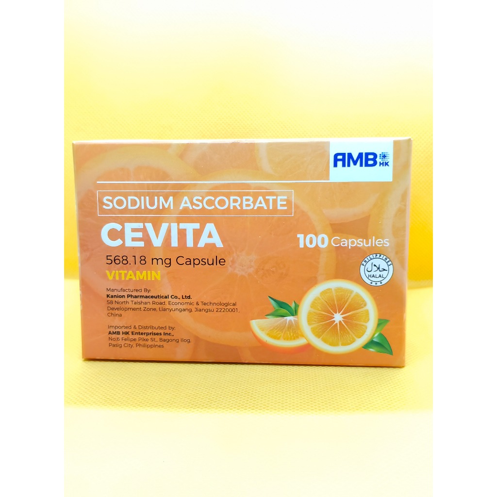 CEVITA Sodium Ascorbate 100 Capsules – Non-Acidic Vitamin C for Immune ...