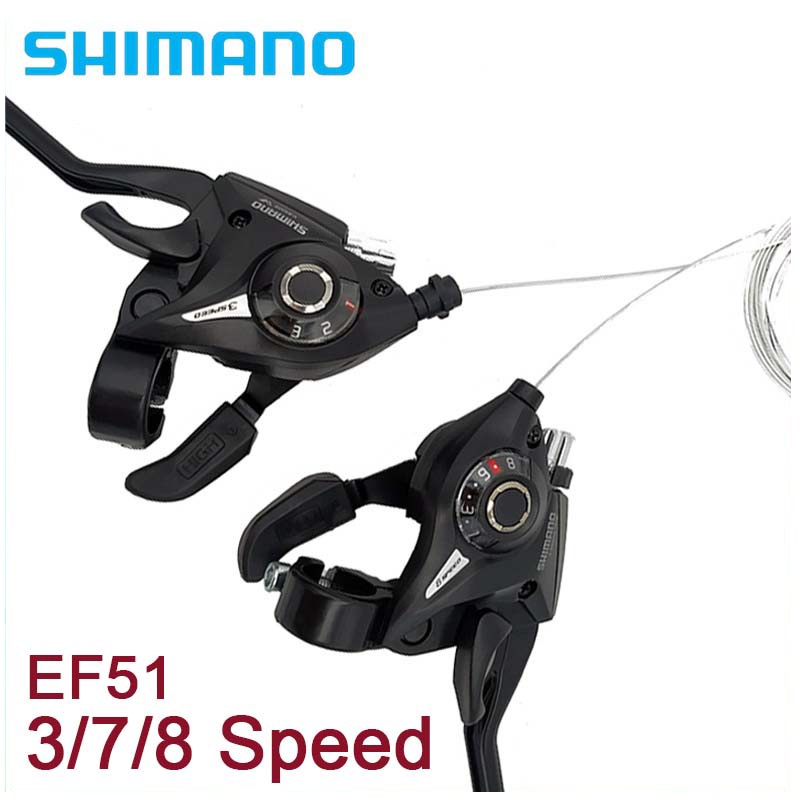 BICYCLE SHIFTER Bike Shifter ST-EF51 3x7/3X8 Speed MTB Bicycle Thumb ...