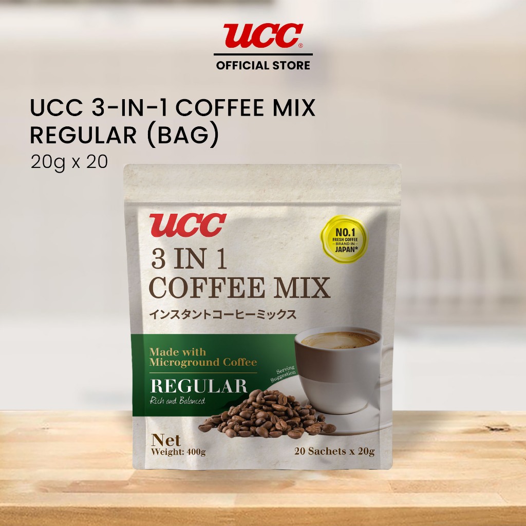 UCC 3-in-1 Coffee Regular Bag (20g x 20) | Shopee Philippines