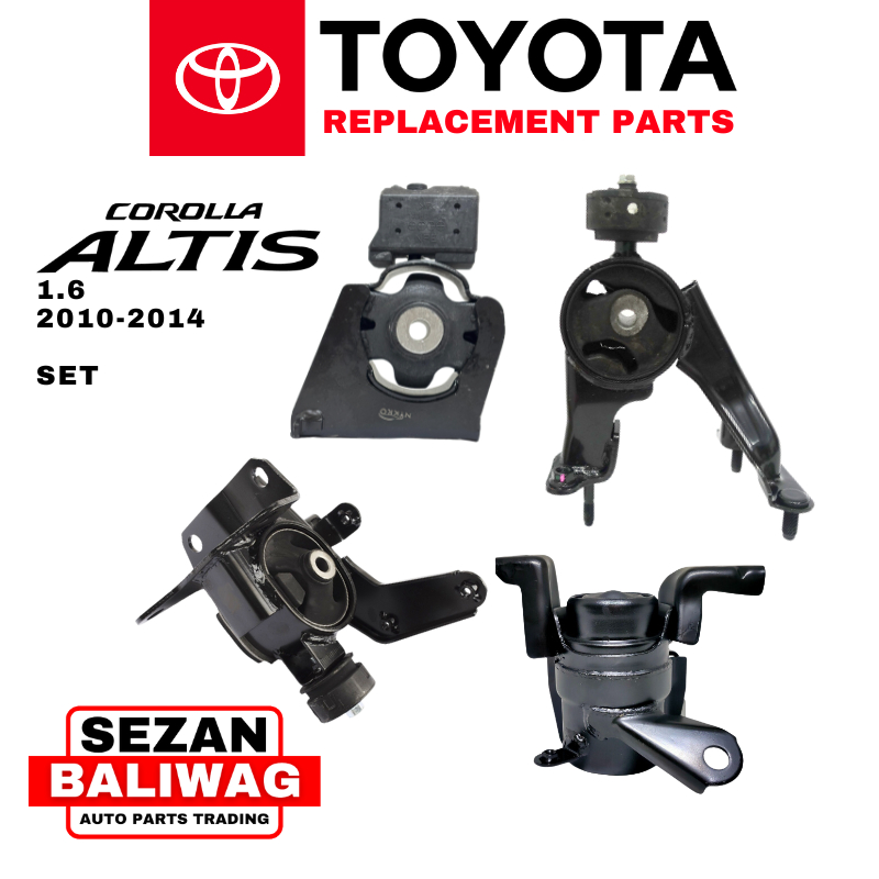 ENGINE SUPPORT LEFT RIGHT FRONT REAR SET TOYOTA COROLLA ALTIS 1.6 2010 ...