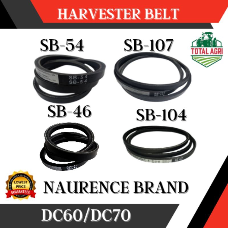 Kubota Harvester Belt DC60 DC70 DC93 SB46 SB54 SB104 SB107 Shaker/Reel ...