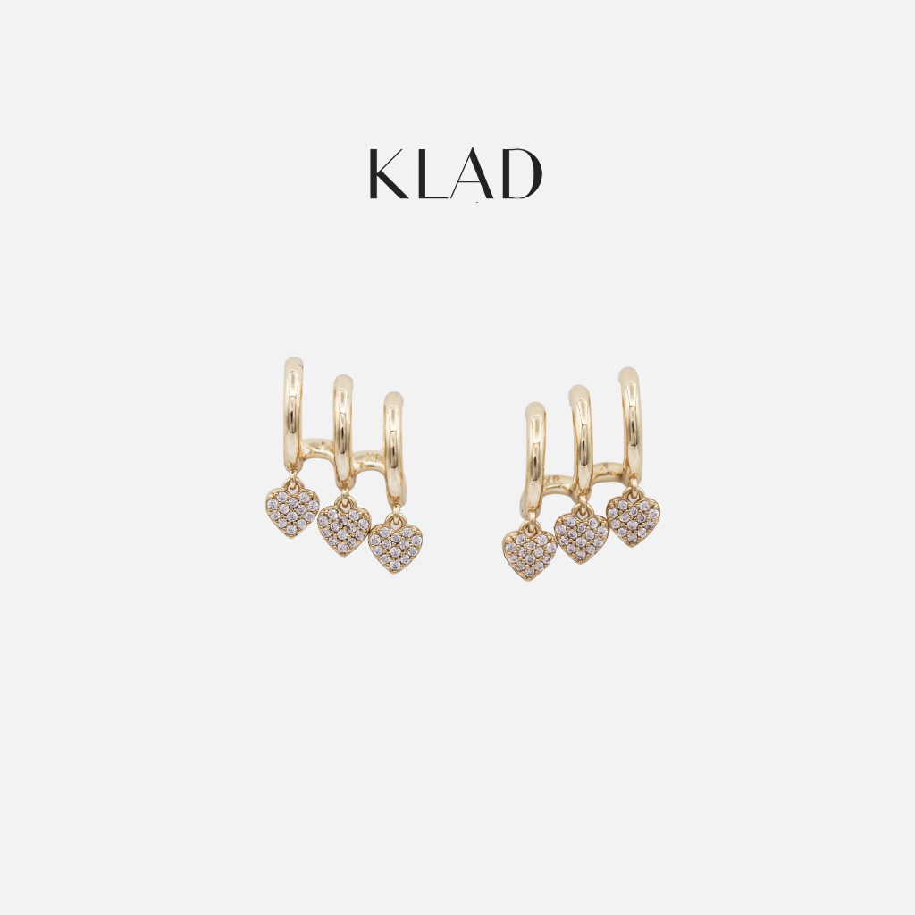 Klad Charmed Illusion Hoops in Gold (Everyday, Hypoallergenic, Gen z ...