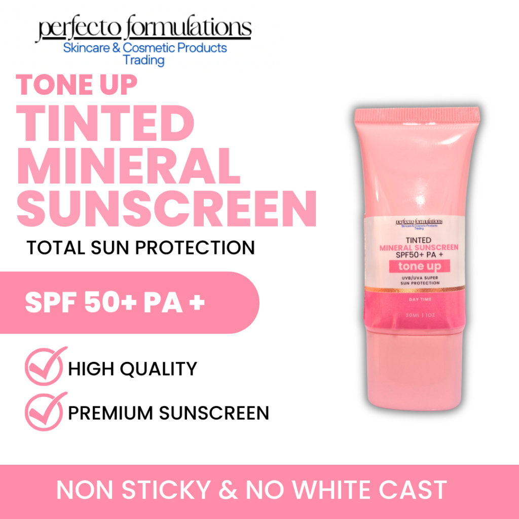 PERFECTO TINTED MINERAL SUNSCREEN SPF50+ PA+ TONE UP CREAM 30G | Shopee ...