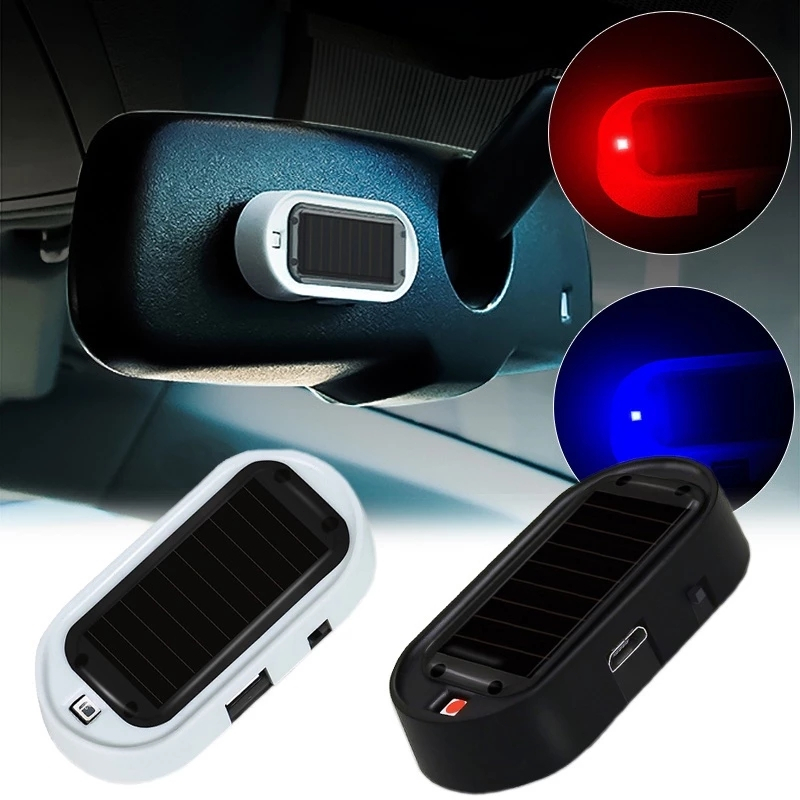 AOMOTOX Car LED Solar Powered Fake Security Light Simulated Dummy Alarm ...