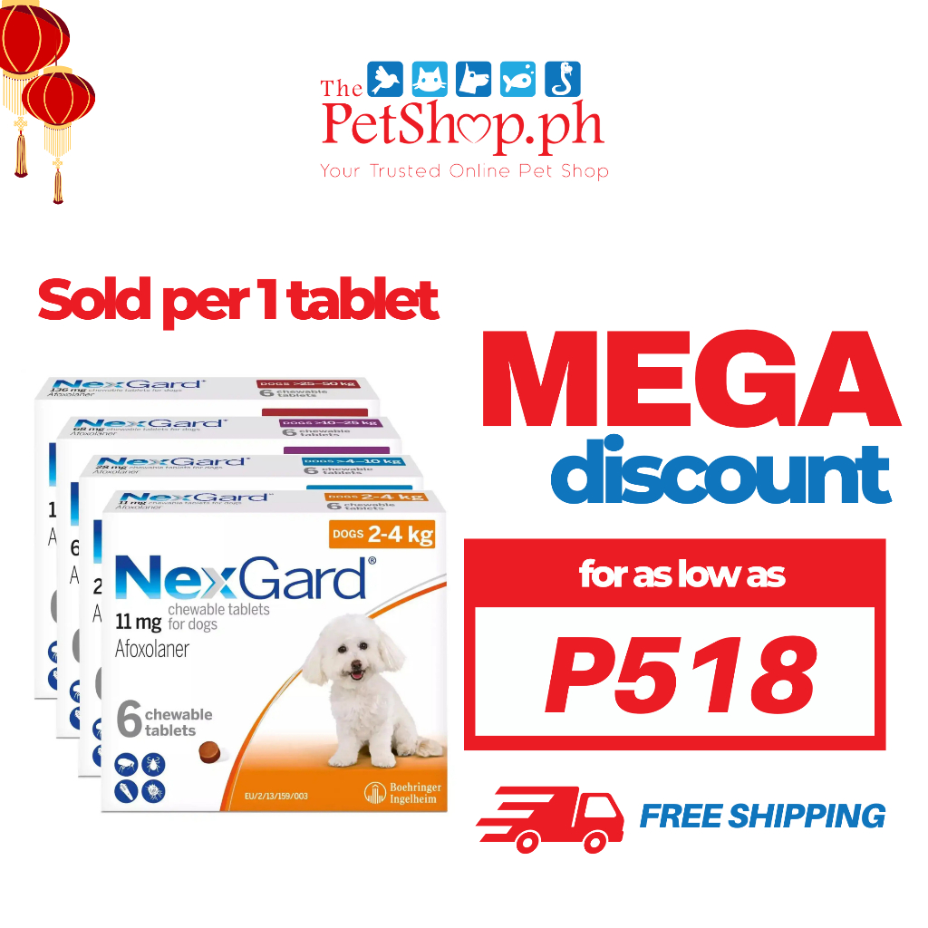 NexGard Chewable for Dogs (1 tablet ) with STICKER | Shopee Philippines