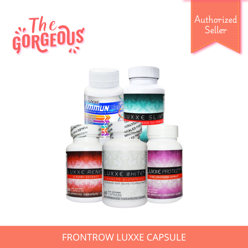 FRONTROW Glutathione Caps Luxxe White Slim Renew Protect Immunplus+ Glutathione Whitening ...