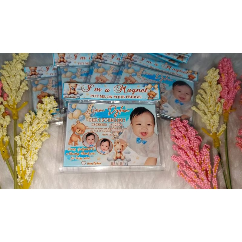 Acrylic Ref Magnets Souvenir for Birthday/Christening | Shopee Philippines