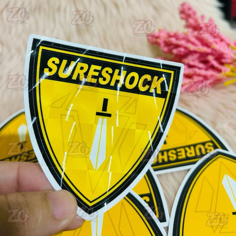 Sureshock Logo Sticker Motor Car Vinyl Sticker Waterproof | Shopee ...