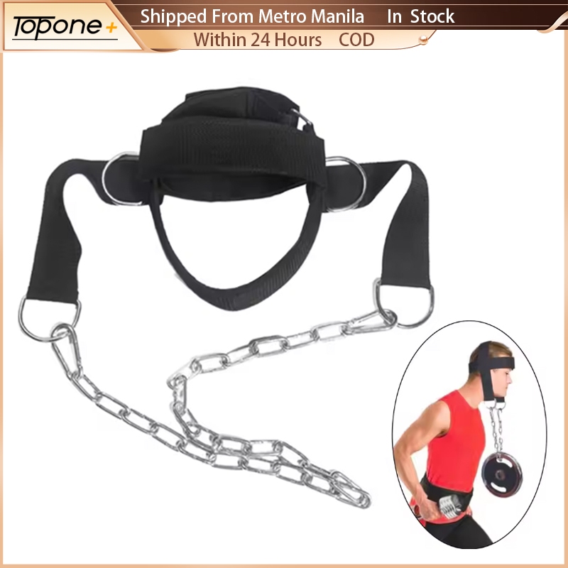 Head Neck Training Belt Adjustable Padded Strap With Steel Chain ...