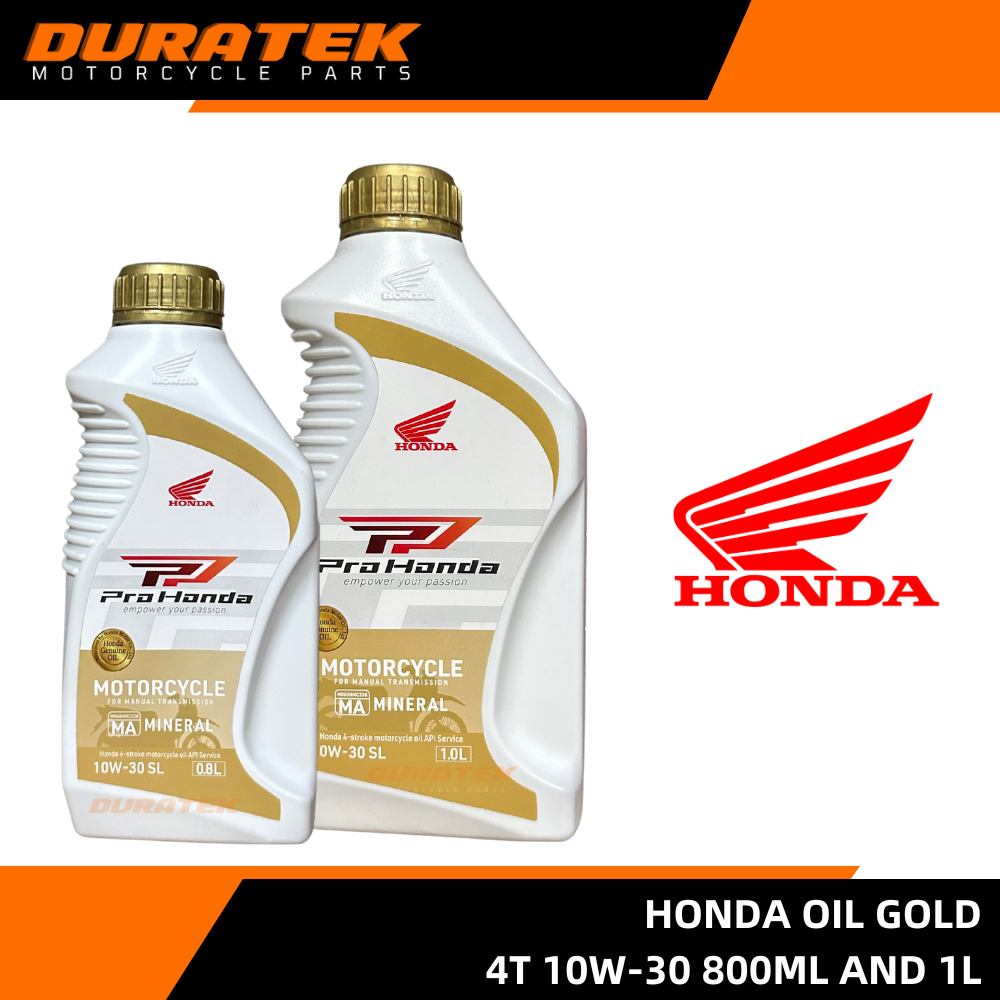 Honda Gold 4T 10W-30 Mineral Motorcycle Engine Oil 800ml and 1L ...
