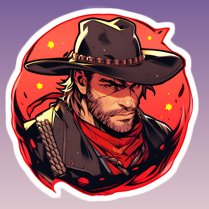 Red Dead Redemption Arthur Morgan Vynil Sticker Waterproof for Motors ...