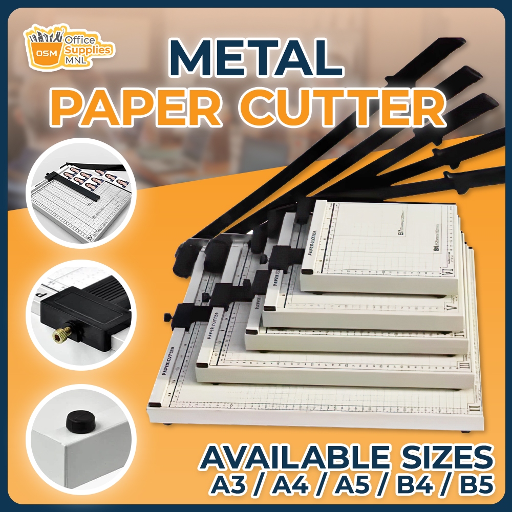 Officom Paper Cutter Metal Base (A3 / A4 / A5 / B4 / B5) Size Heavy ...