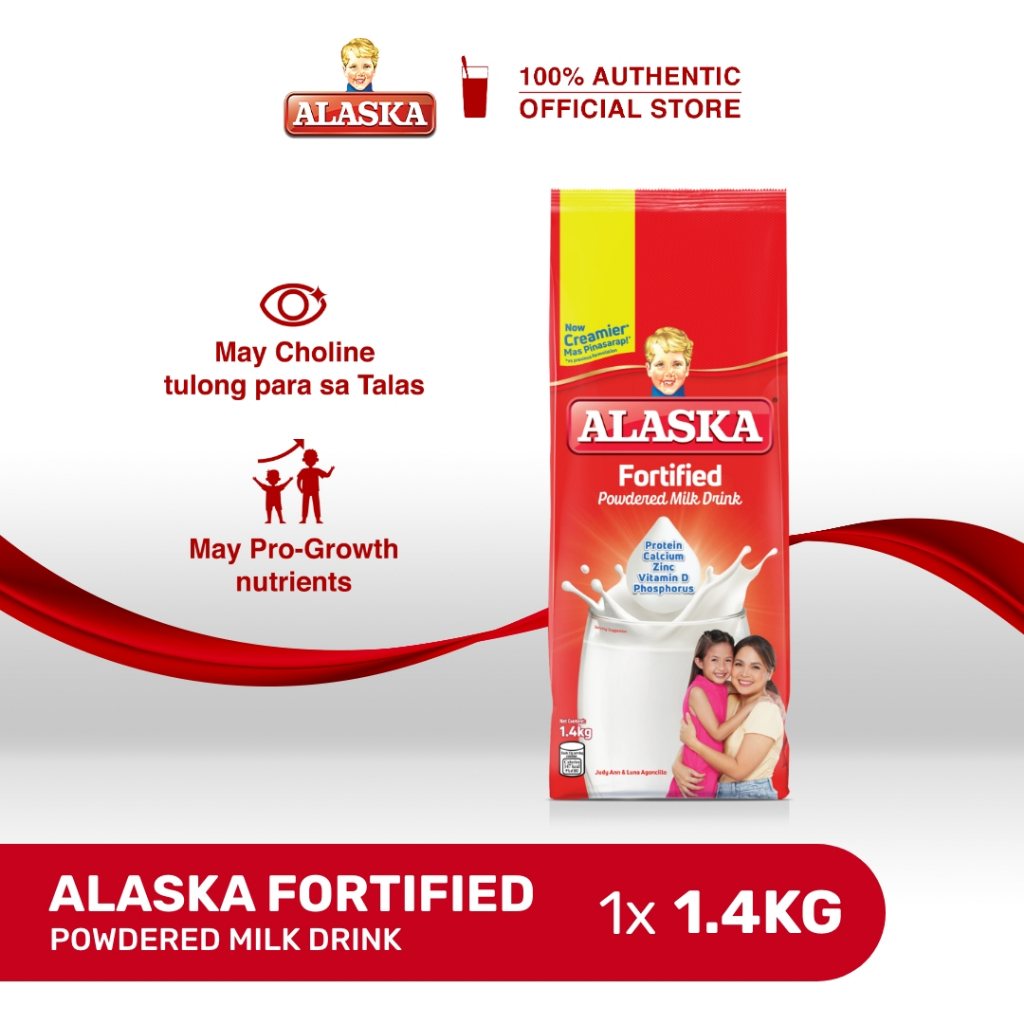 Alaska Fortified Powdered Milk Drink 1.4kg | Shopee Philippines