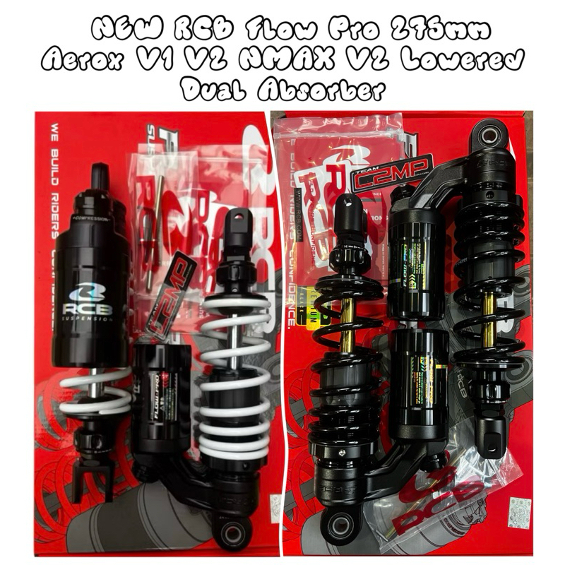 NEW RCB Flow Pro 275mm Aerox V1 V2 NMAX V2 Lowered Dual Absorber ...
