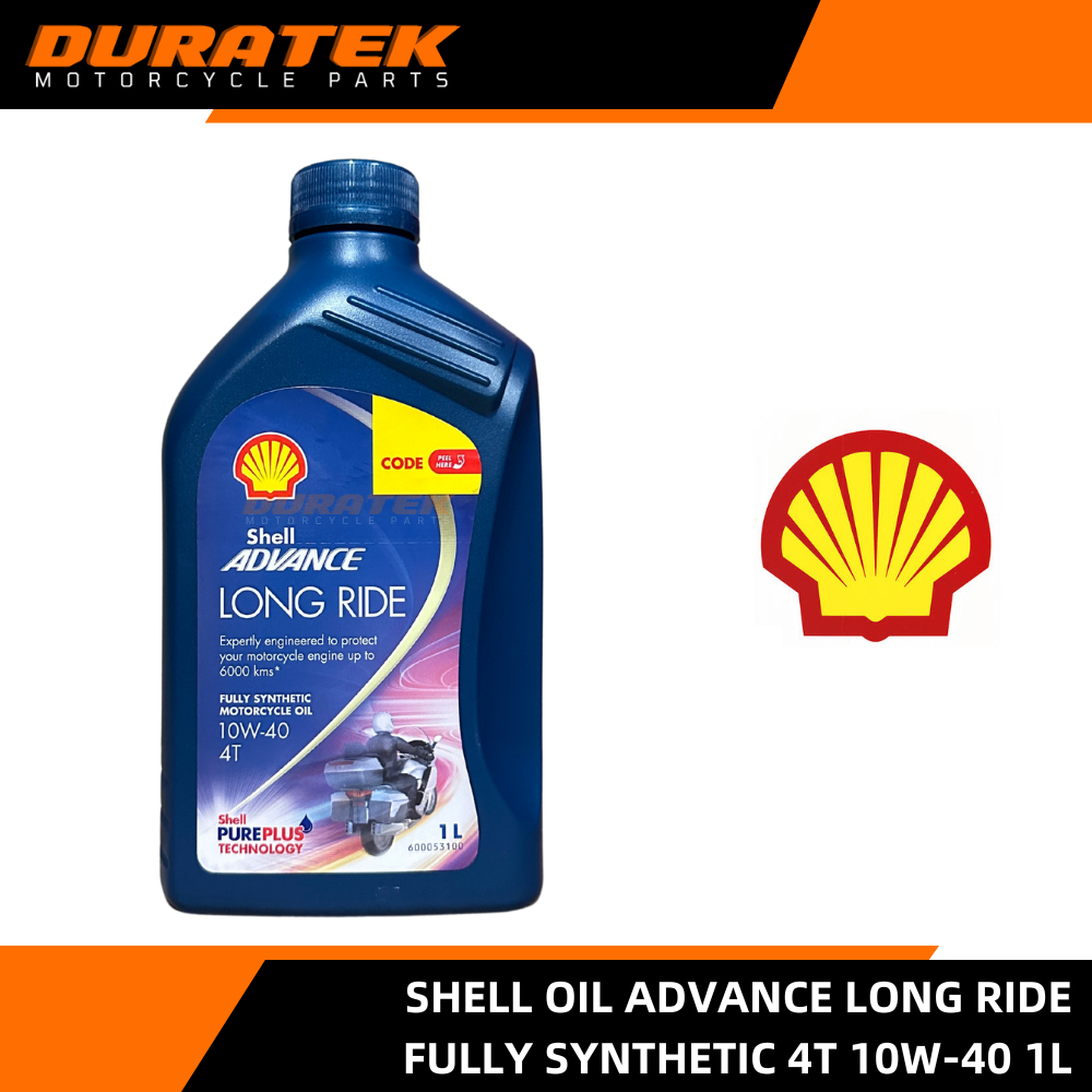 SHELL OIL ADVANCE LONG RIDE FULLY SYNTHETIC 4T 10W-40 1L | Shopee ...