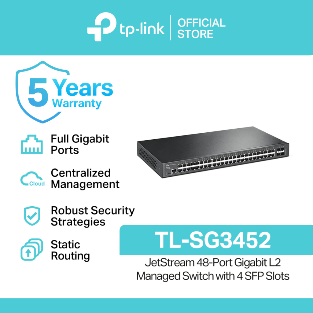 TP-Link | TL-SG3452 | JetStream | 48-Port | Gigabit | L2 | Managed ...