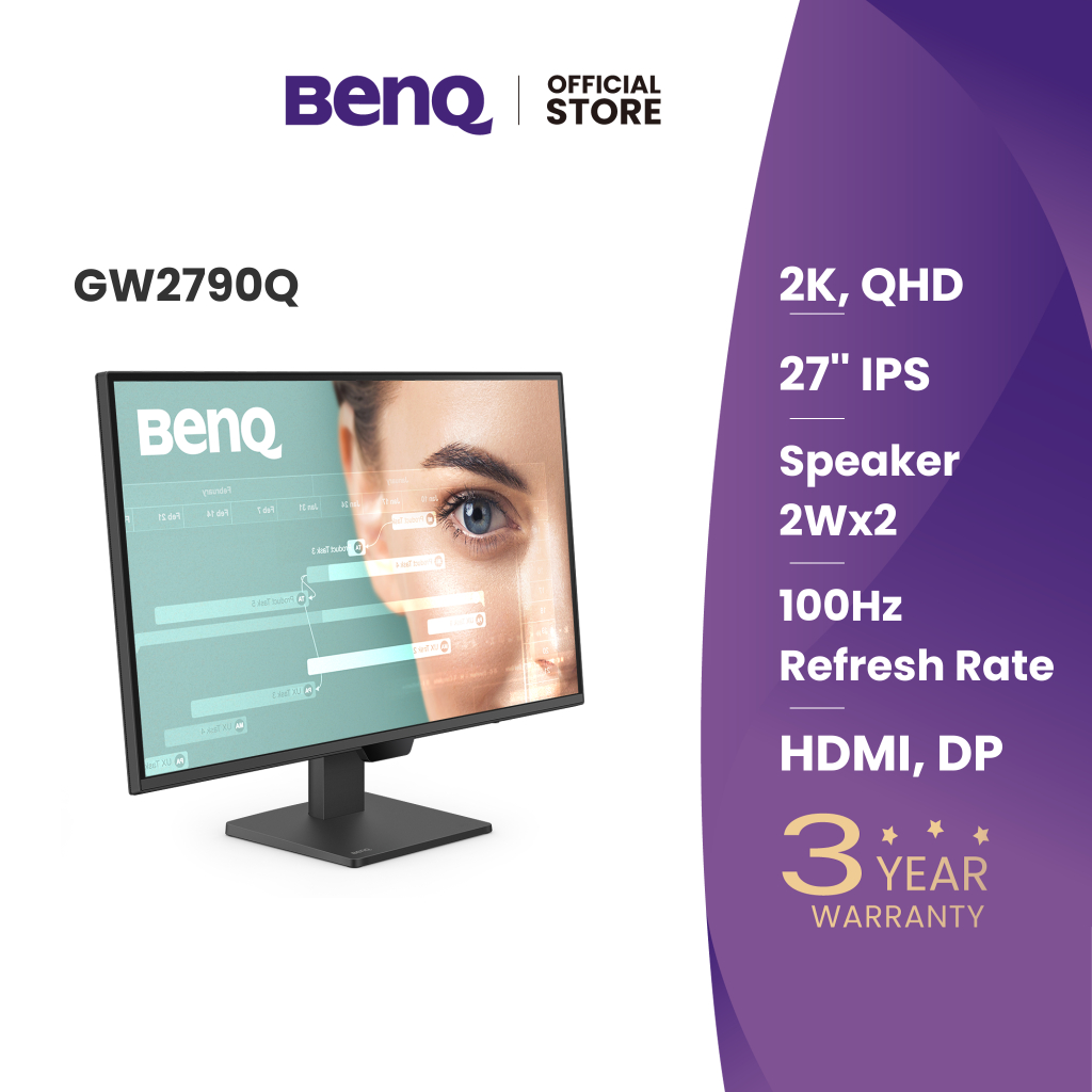 BenQ GW2790Q｜Home Office Monitor｜27"｜2K QHD｜100Hz | Shopee Philippines