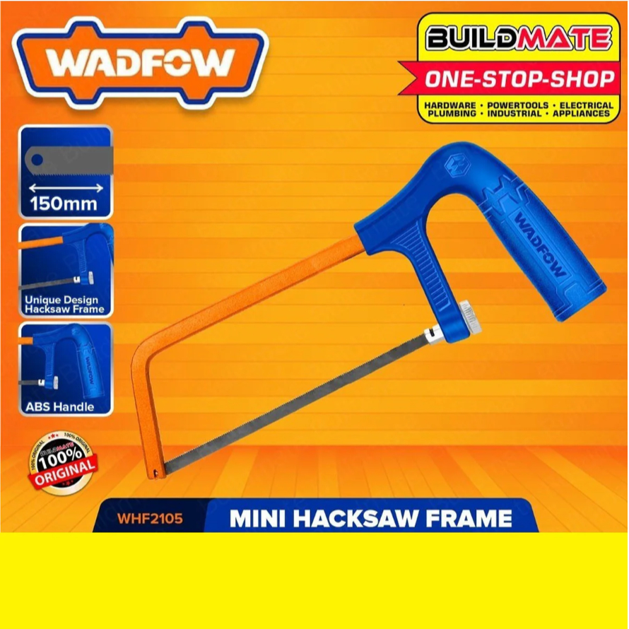 BUILDMATE Wadfow 6" Inch Mini Hacksaw Frame Hack Hand Saw with 1pc Hacksaw Blade for Sawing Wood ...