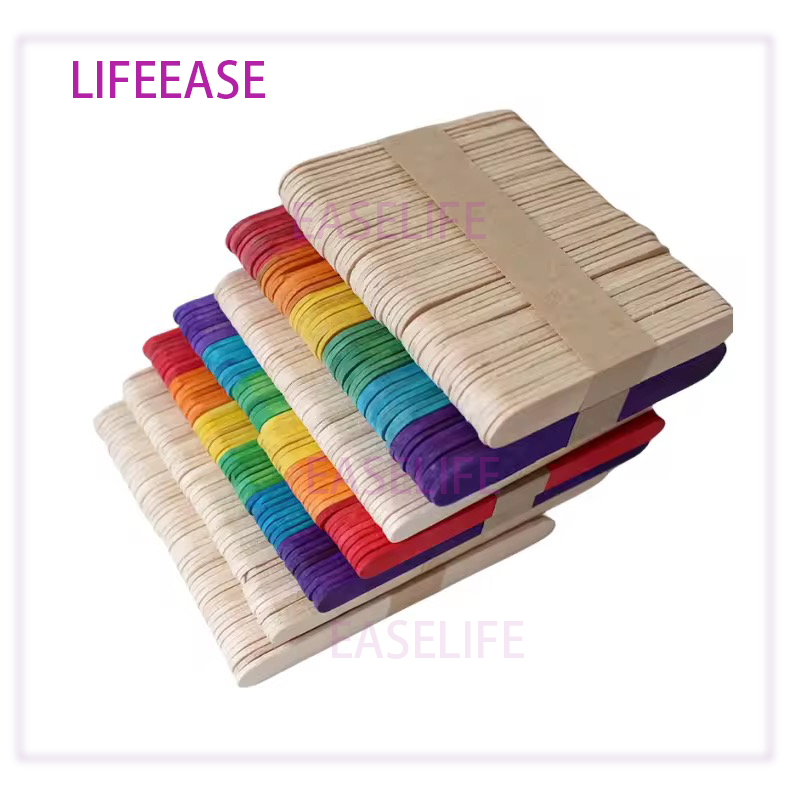 50pcs Wooden Popsicle Stick Ice Cream Sticks Arts & Crafts | Shopee ...