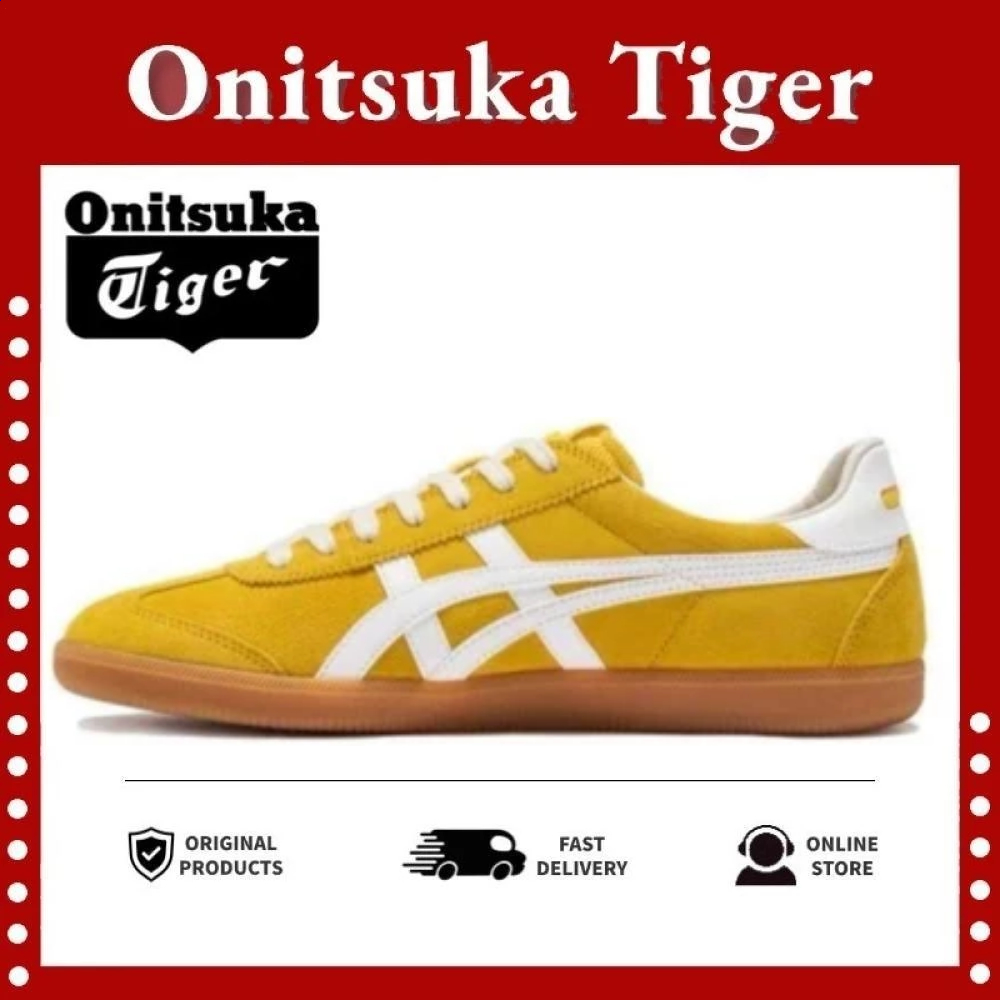 【HOT SALE】Οnitsuka Tiger Tokuten Yellow/White Low Top Unisex Sneakers ...