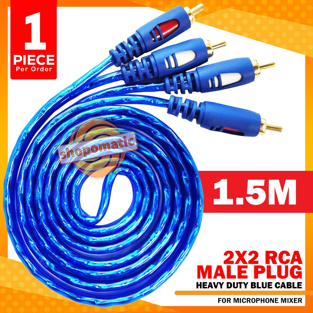 RCA CORD 2X2 HEAVY DUTY BLUE (1.5METERS) | Shopee Philippines